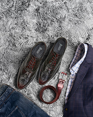 Men's Footwear- Designer Leather Brogues Shoes | Oxblood Shoes